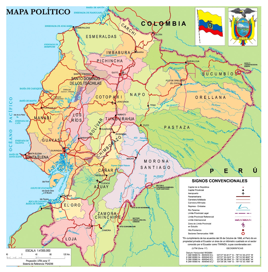 Mapa del ecuador politico - Imagui